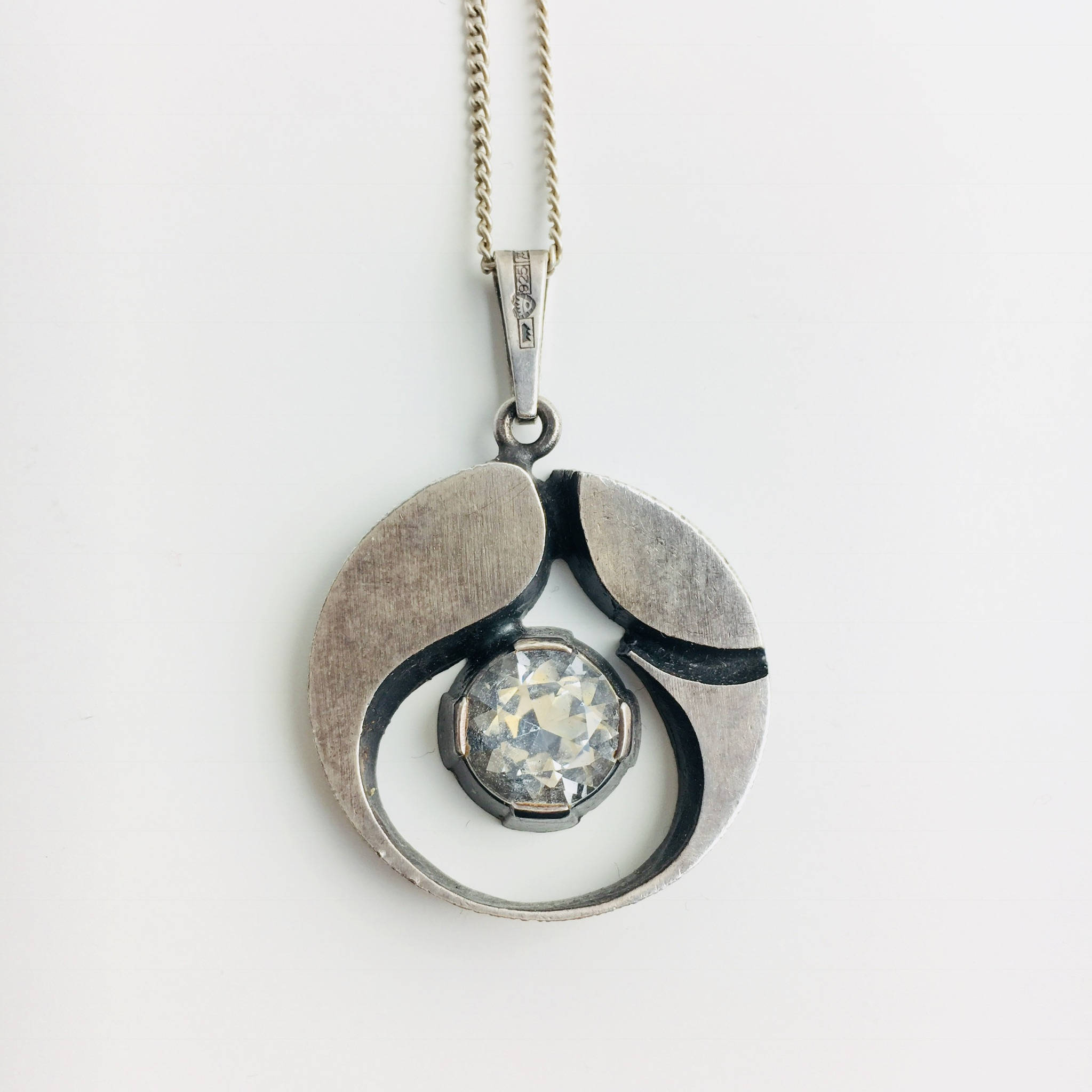 With Orignal Box/a Modernist Karl Laine Sterling Silver and Rock ...