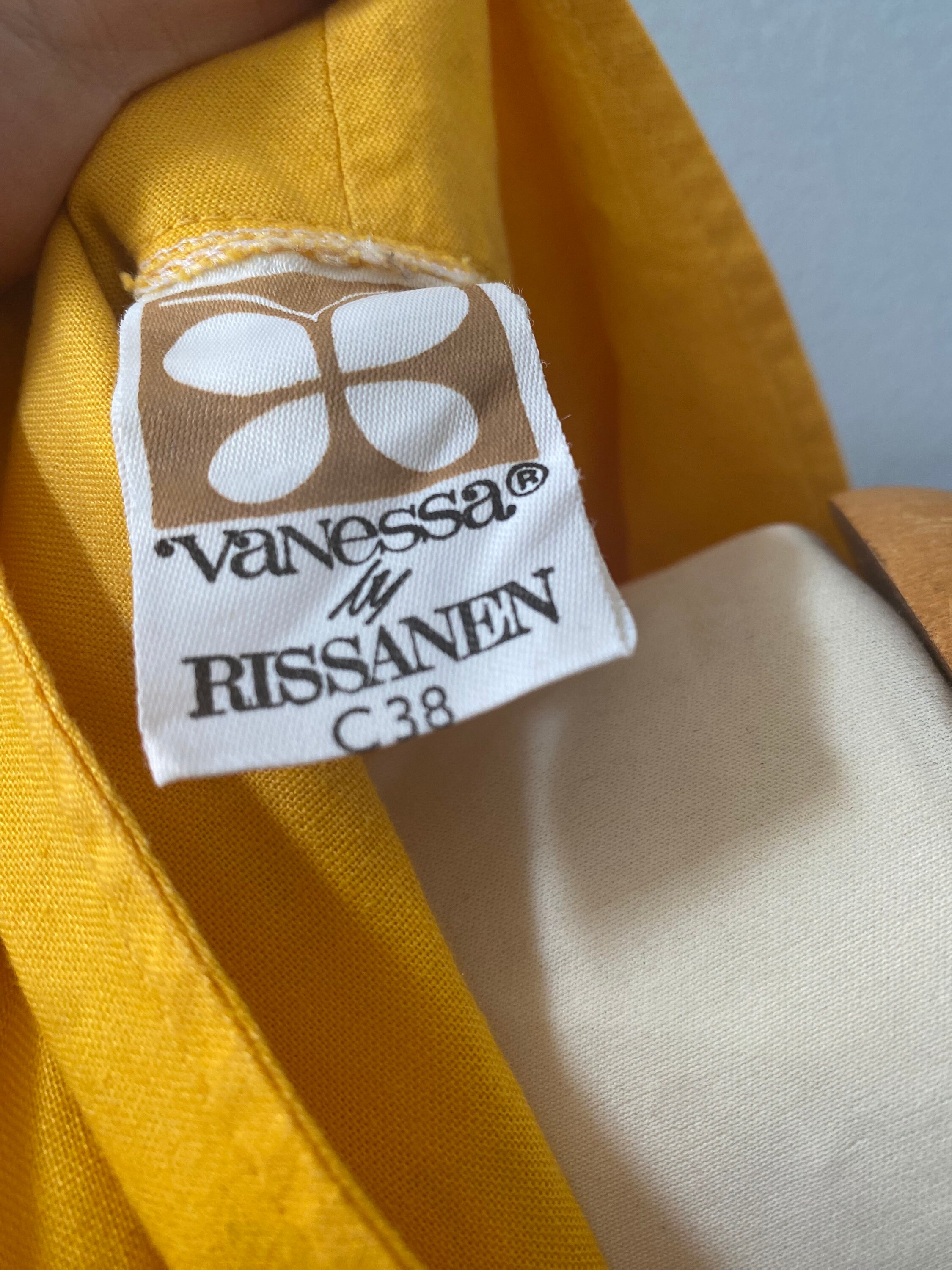 Rare Cute and Bright Vintage Vanessa by Rissanen 1970s Dress Made in ...