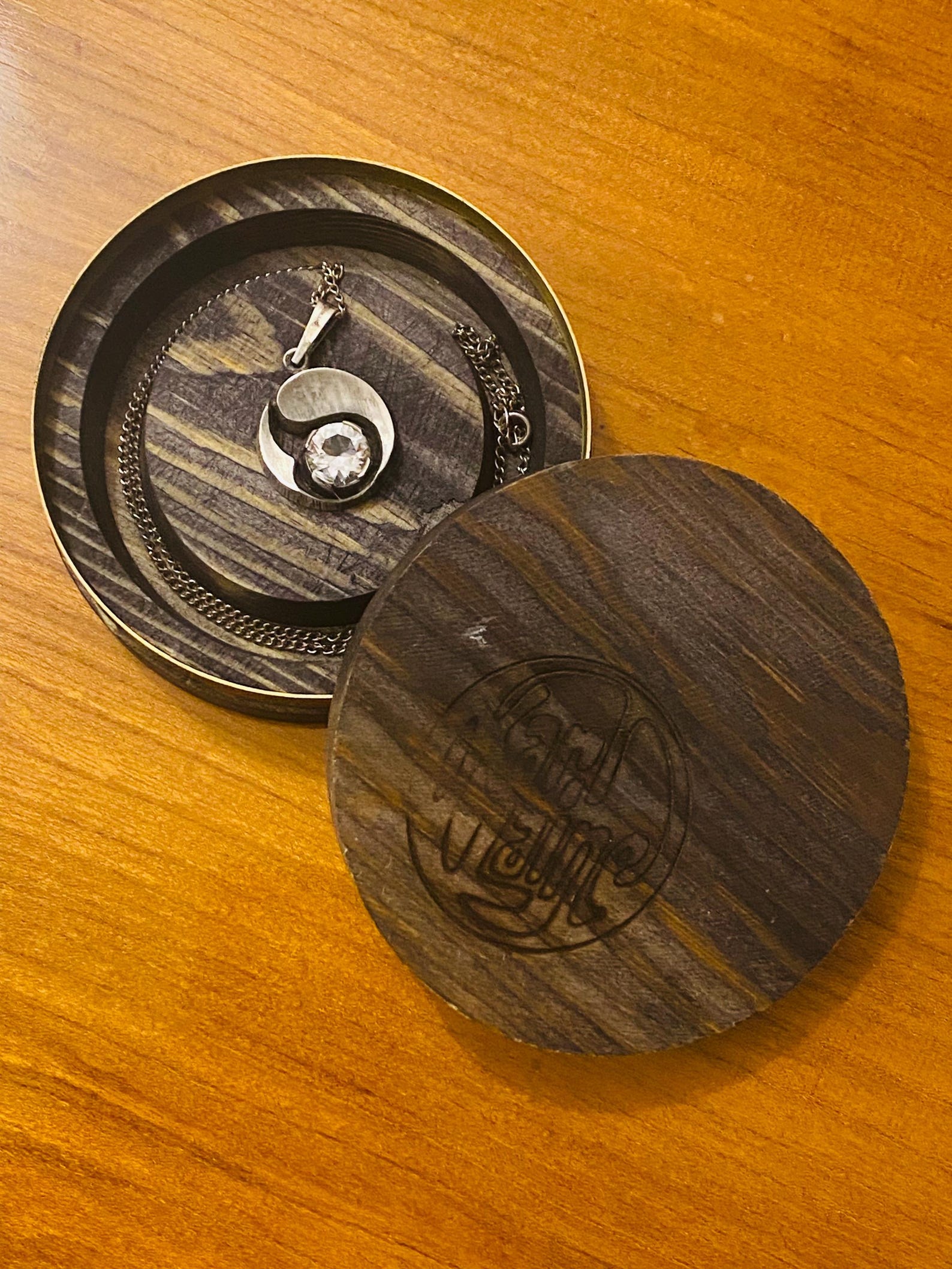 With Orignal Box/a Modernist Karl Laine Sterling Silver and Rock ...