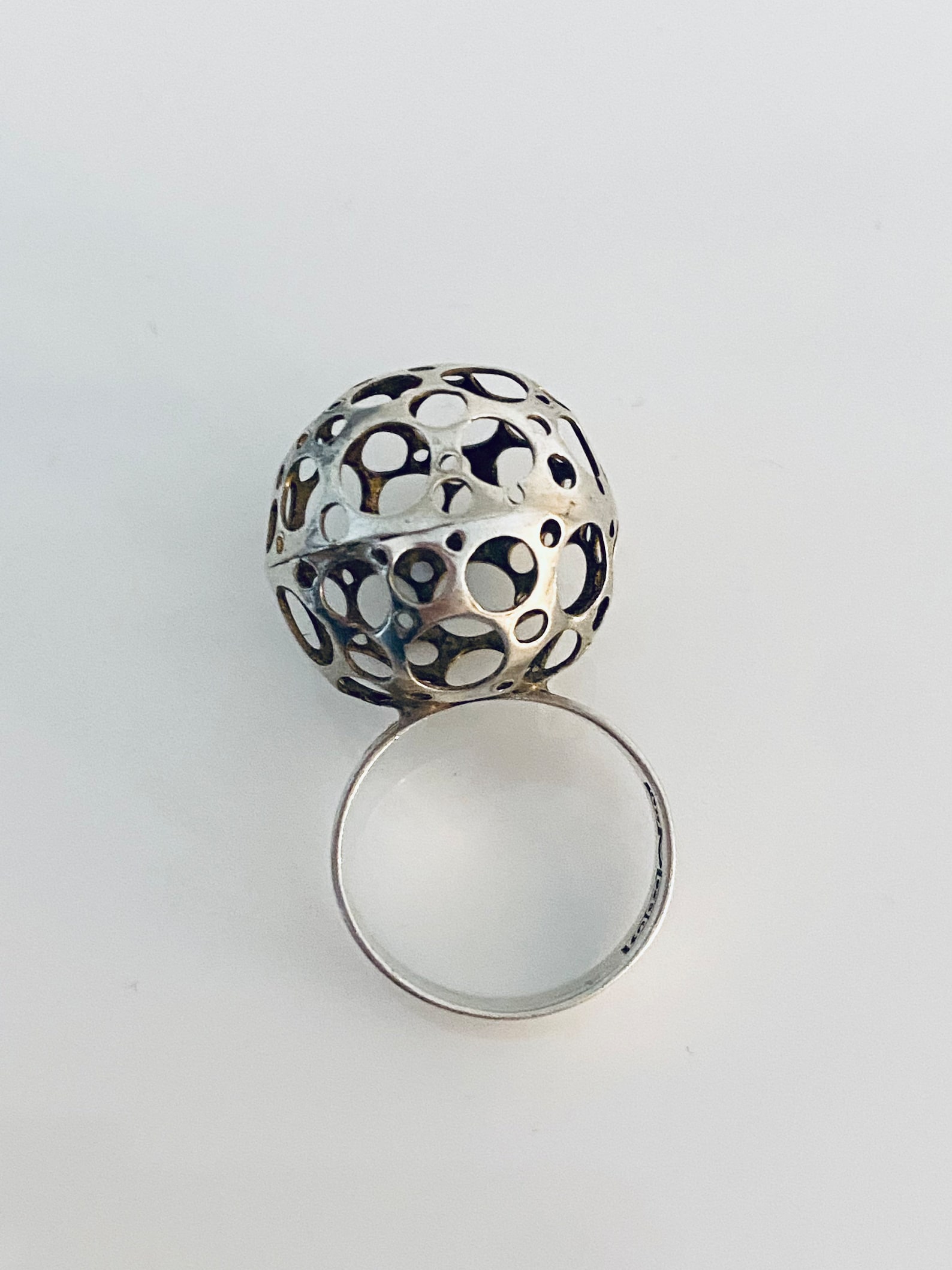 Handmade Rare and Big Size/modernist Vintage Silver Ring Named ...