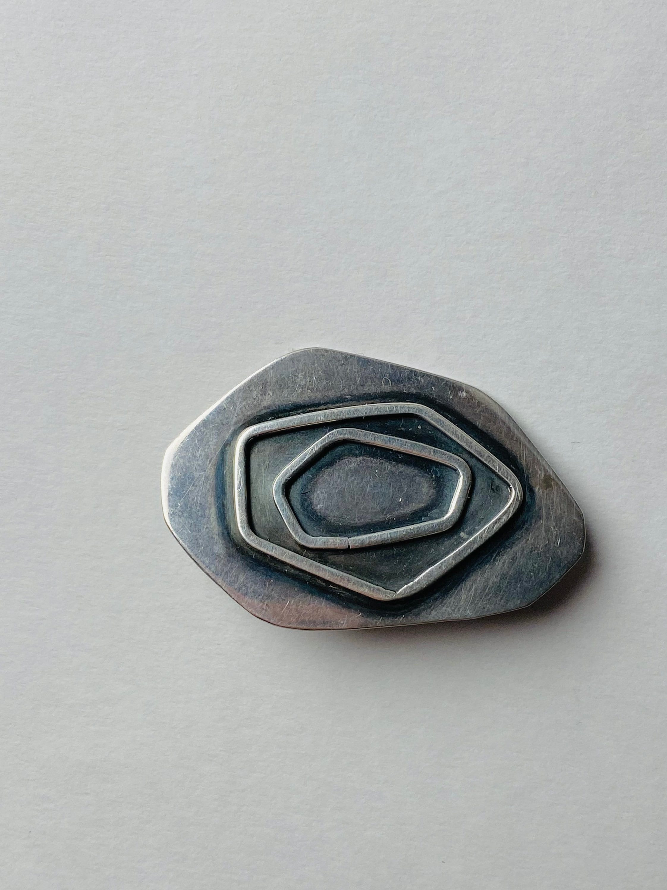 Vintage Modernist Abstract Sterling Silver Brooch From Sweden . Made in ...