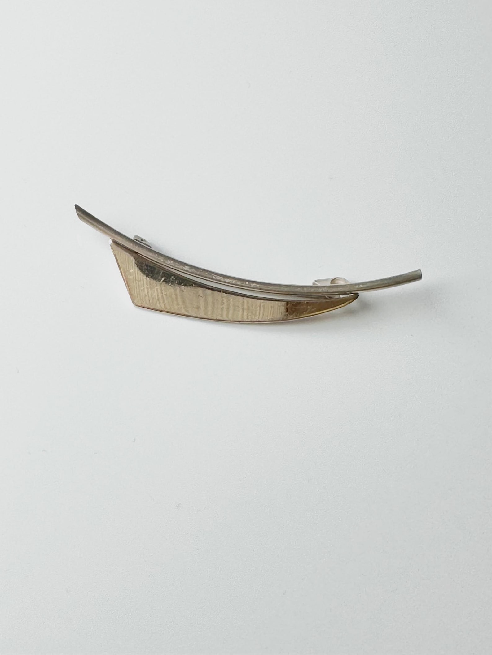 Modernist Finnish Gilded Sterling Silver Brooch , Made by Finnish ...