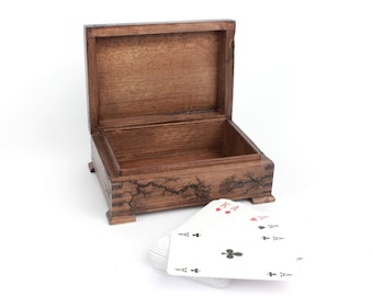 Playing Card Box, 1 Deck Poker Cards Wooden Box, Personalized Gift for ...