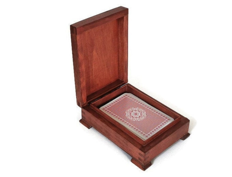 Playing Card Box 1 Deck Poker Cards Wooden Box Personalized | Etsy