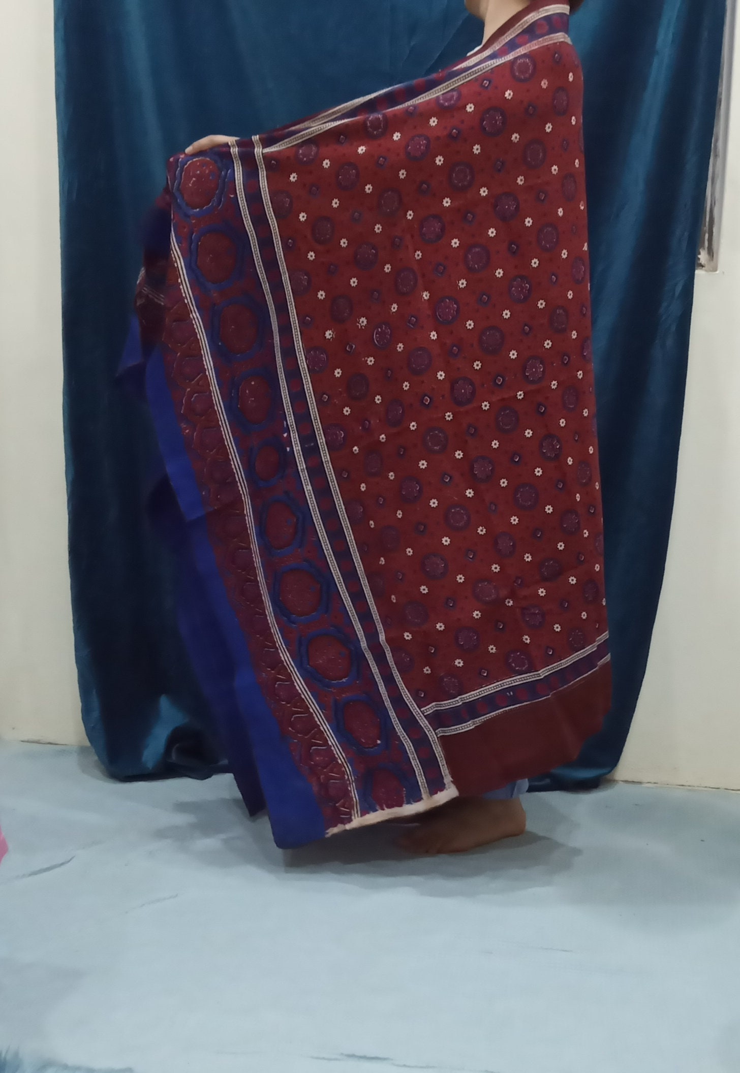 Ajrak Men Women Ajrak Pakistani Shawl Handmade 100% Cotton - Etsy Canada