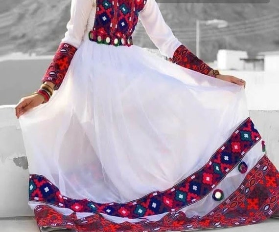Afghan Dress Handmade Traditional Afghani Dress Afghan Clothes Salwar Kameez Dupatta Complete