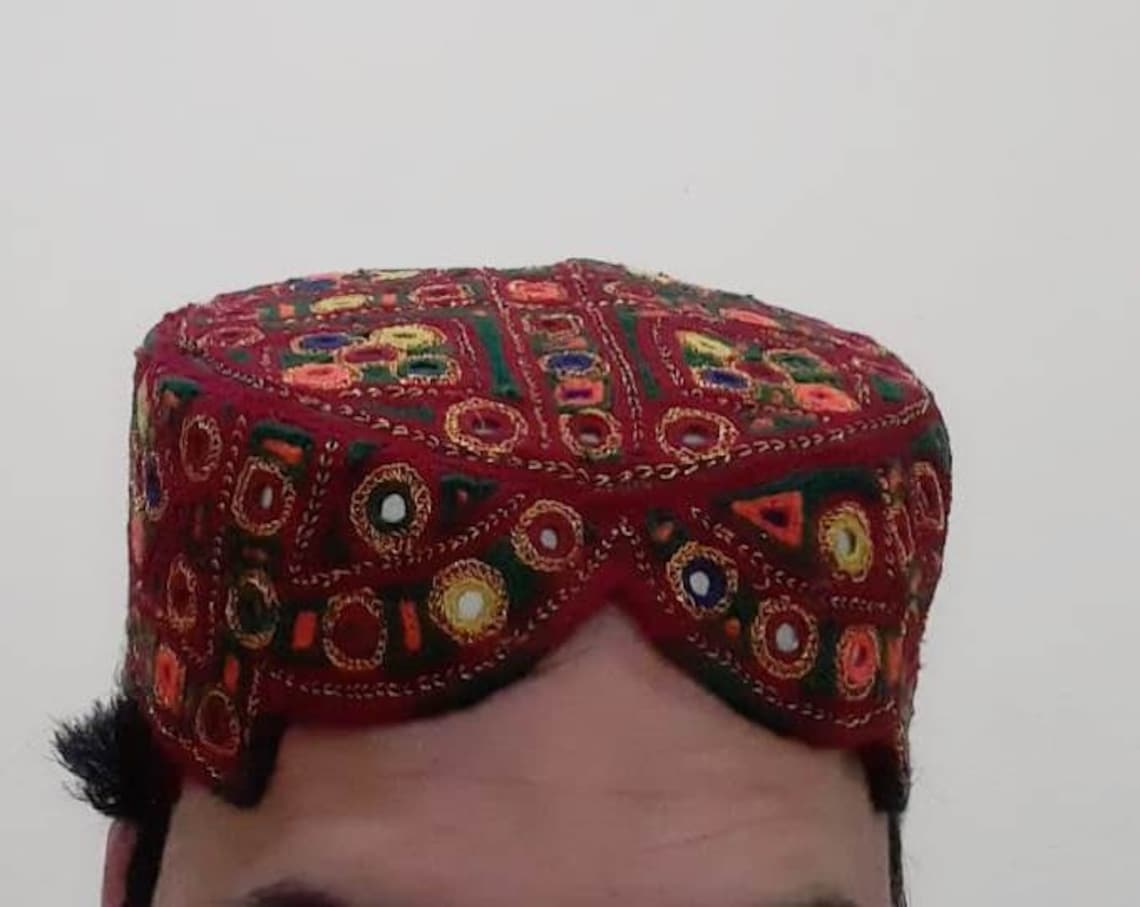 Multicolor cap handmade hat sindhi topi sindhi cap fit medium | Etsy