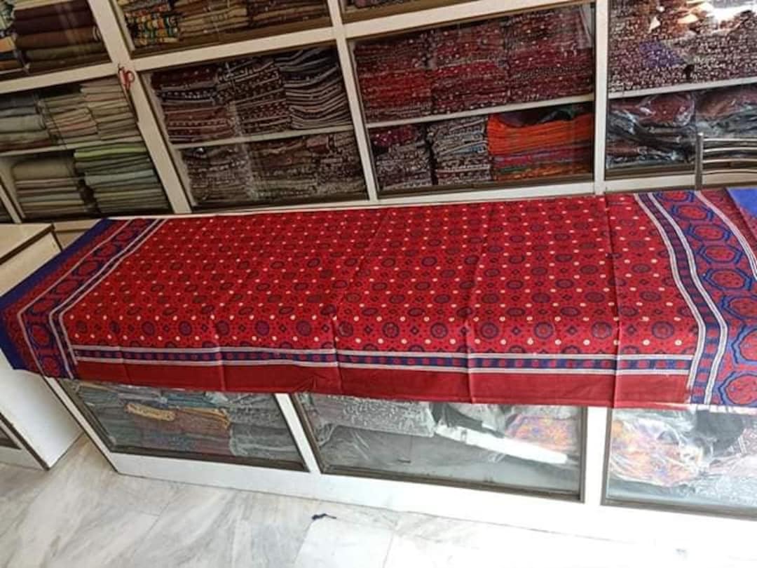 Pakistani Shawl Handmade Ajrak Sindhi Pakistani Shawl Scarf - Etsy