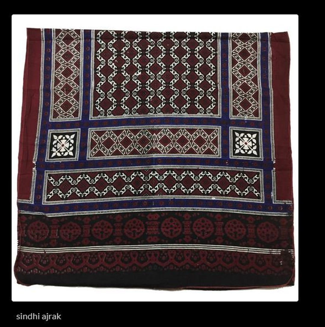 Pakistani Shawl Handmade 100% Cotton Ajrak Sindhi Pakistani - Etsy