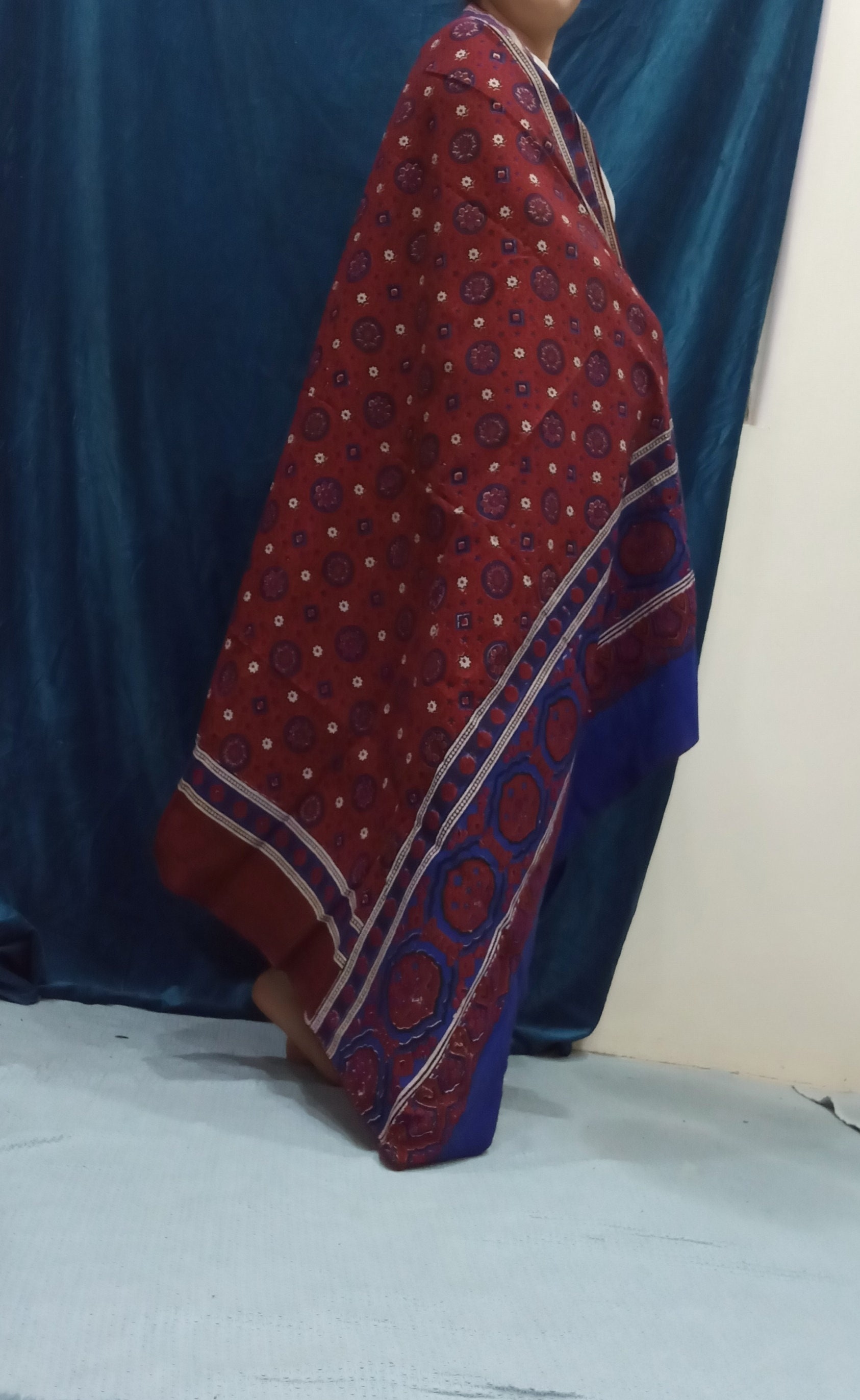 Ajrak Men Women Ajrak Pakistani Shawl Handmade 100% Cotton - Etsy Canada