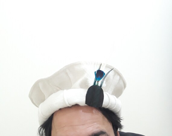 Hndmade Afghan Pakol Hat Hunza Hat With Crown Feather | Etsy