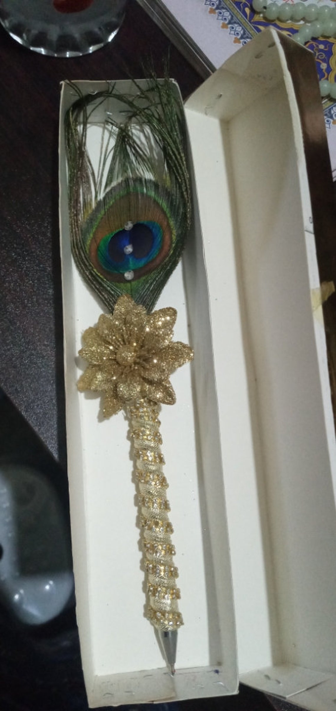 Nikah Pen Peacock Feather Silicon Gel Pen Nikkah - Etsy