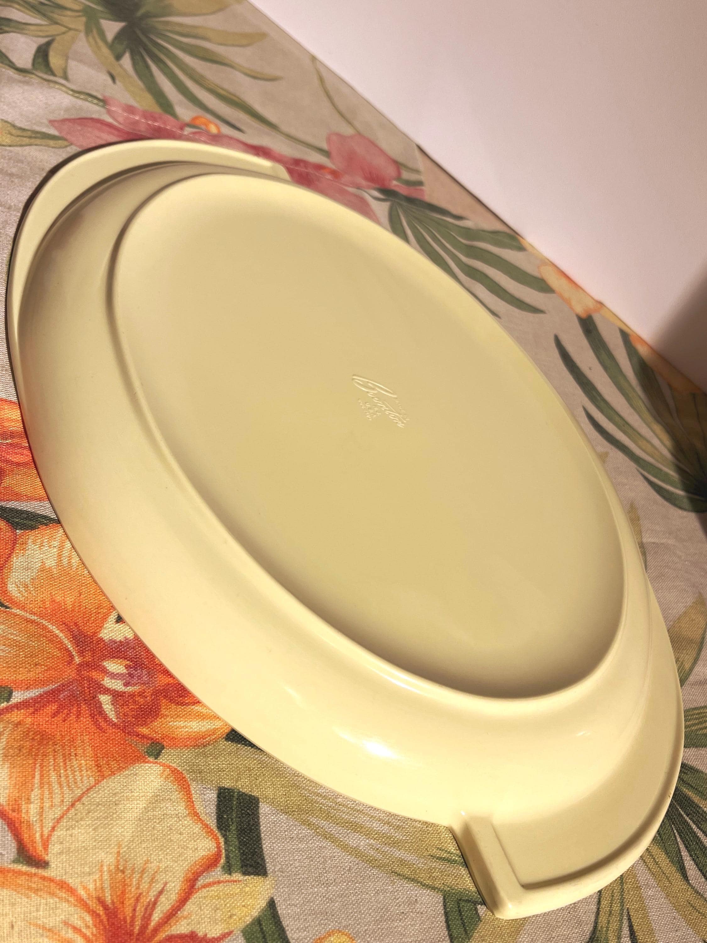 Vintage Mid Century 1950’s Booton Ware Yellow Melamine Oval Platter - Etsy