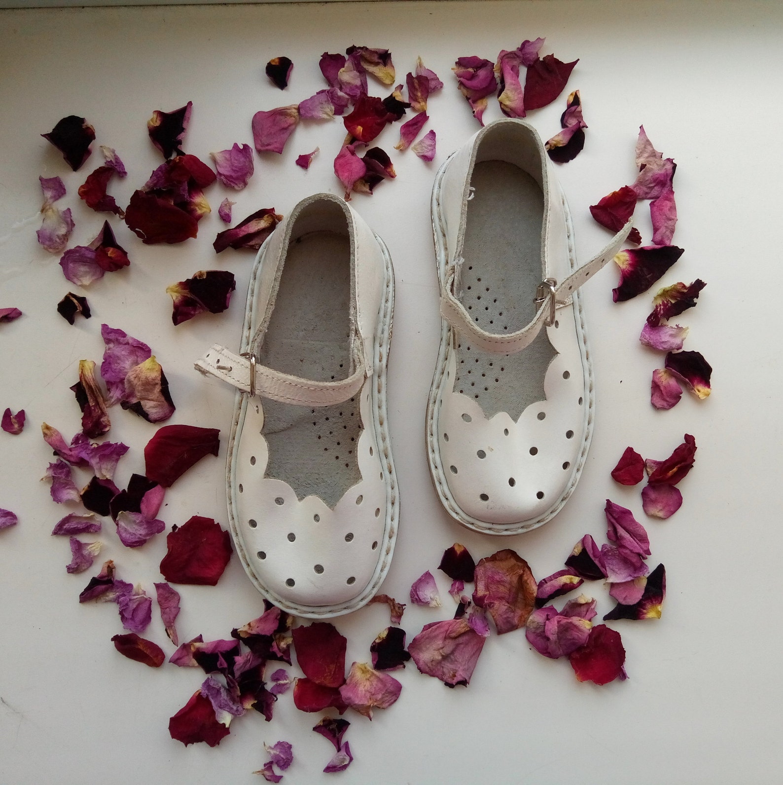 White Vintage Soviet Children Shoes Leather Sandals Baby Shoes Girl ...