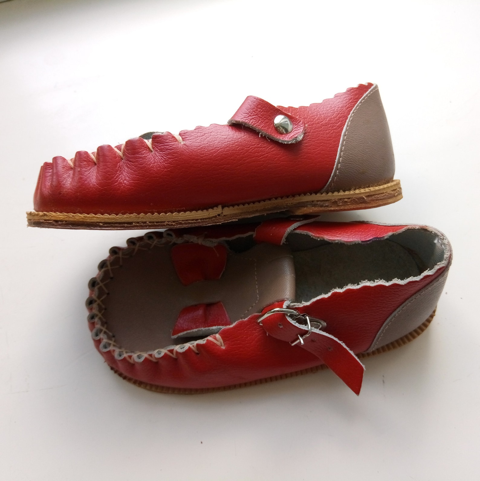 NEW Vintage Soviet Baby Sandals Children's Shoes Red and - Etsy