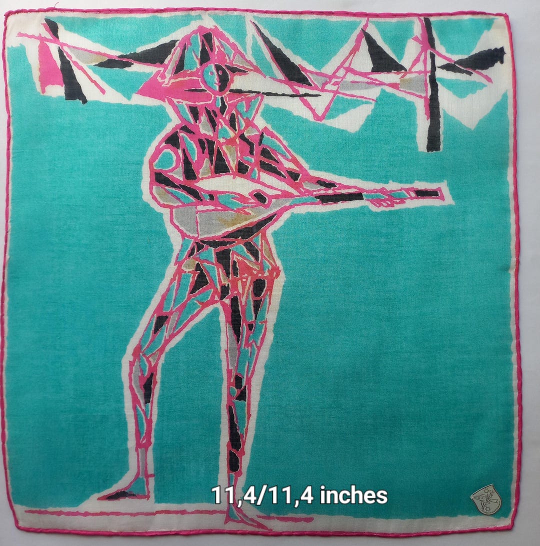Vintage | Handkerchief | Stoffels | Man | Musician | Modern Art ...