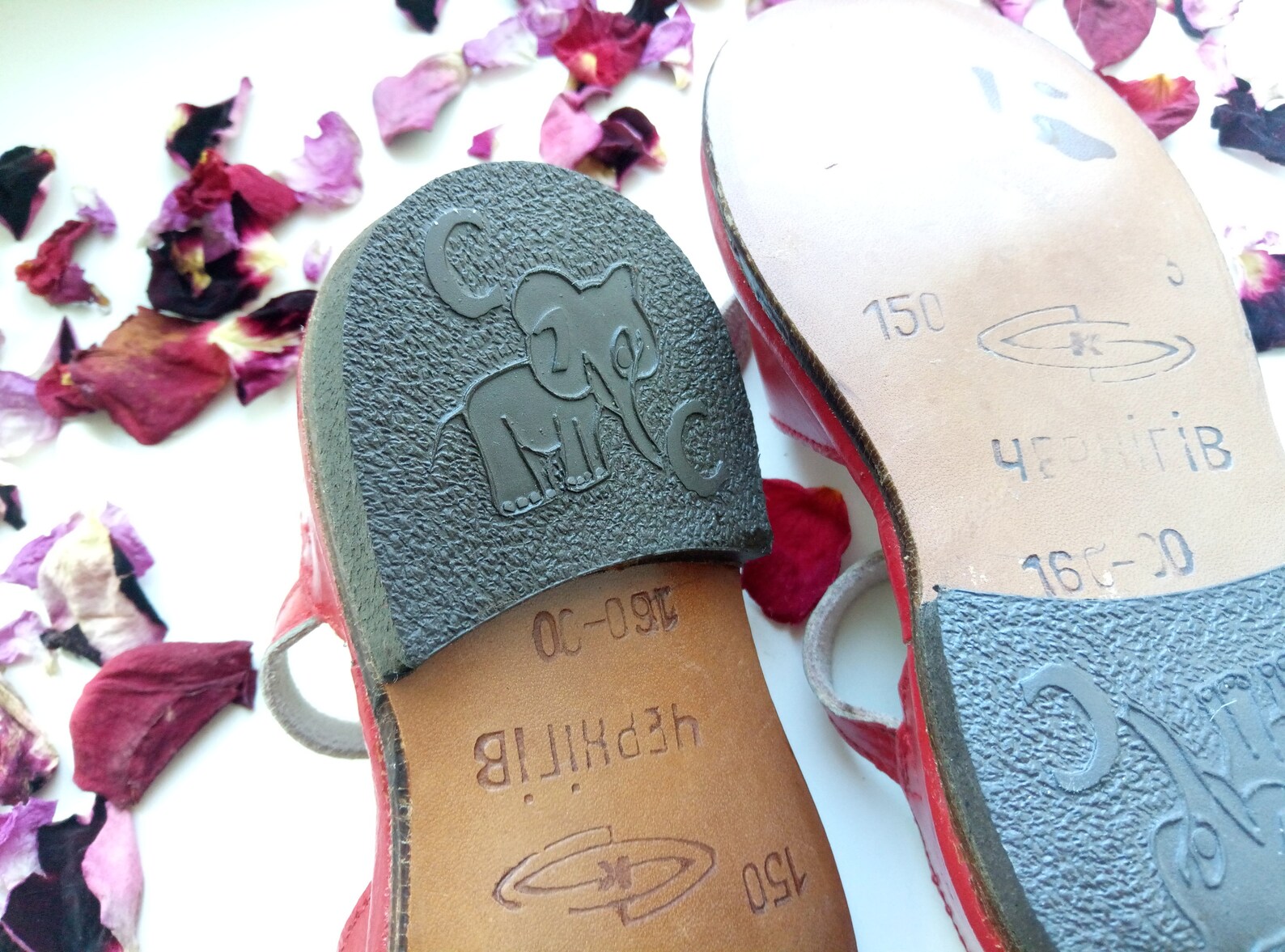 NEW Soviet Kids Sandals Red Leather Flat Perforated - Etsy