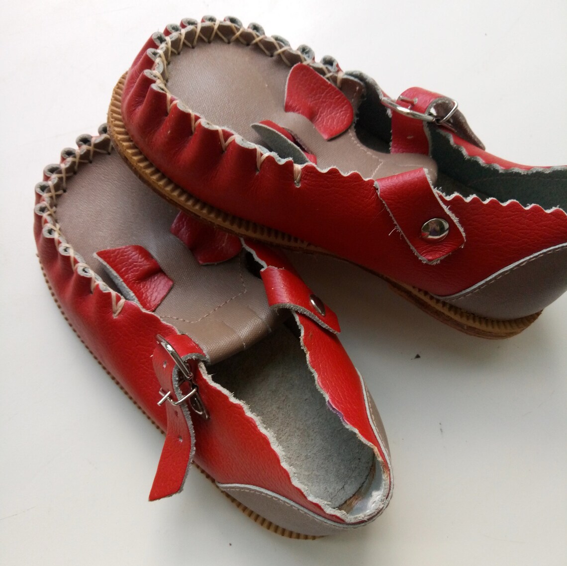 NEW Vintage Soviet Baby Sandals Children's Shoes Red and - Etsy