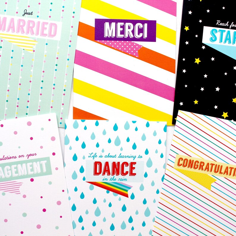 Pack of 12 Assorted Greeting Cards - Etsy