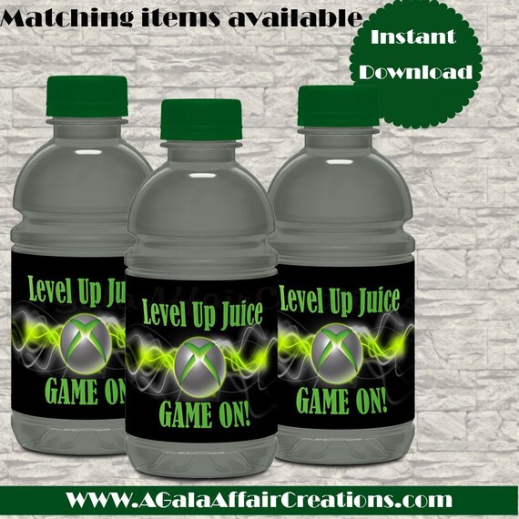 XBOX Sports Drink LABEL Level Up Juice Drink Labels | Etsy