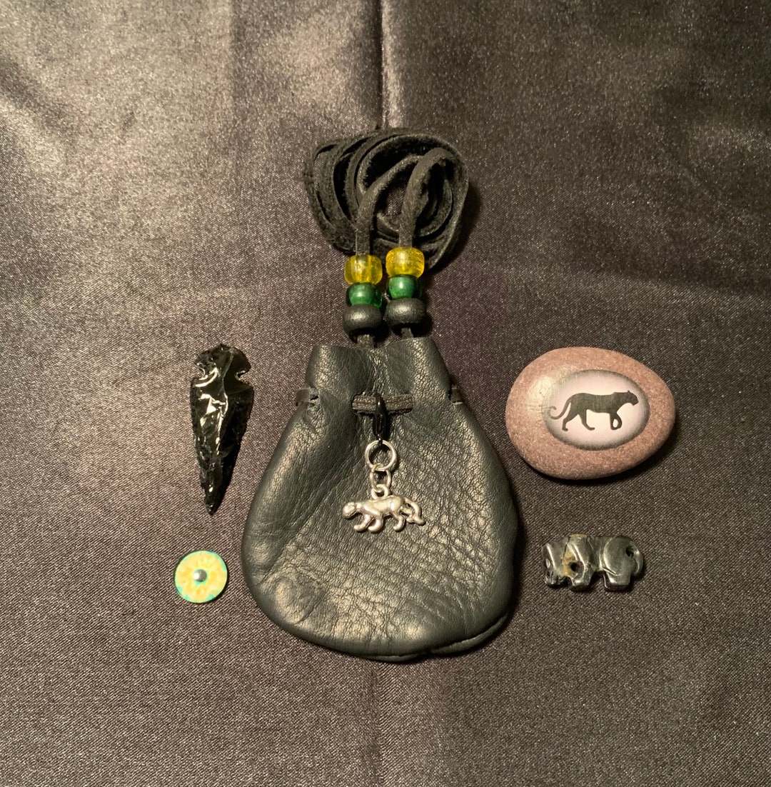 Medium Panther Spirit Pouch, Panther Medicine Bag, Panther Figurine ...