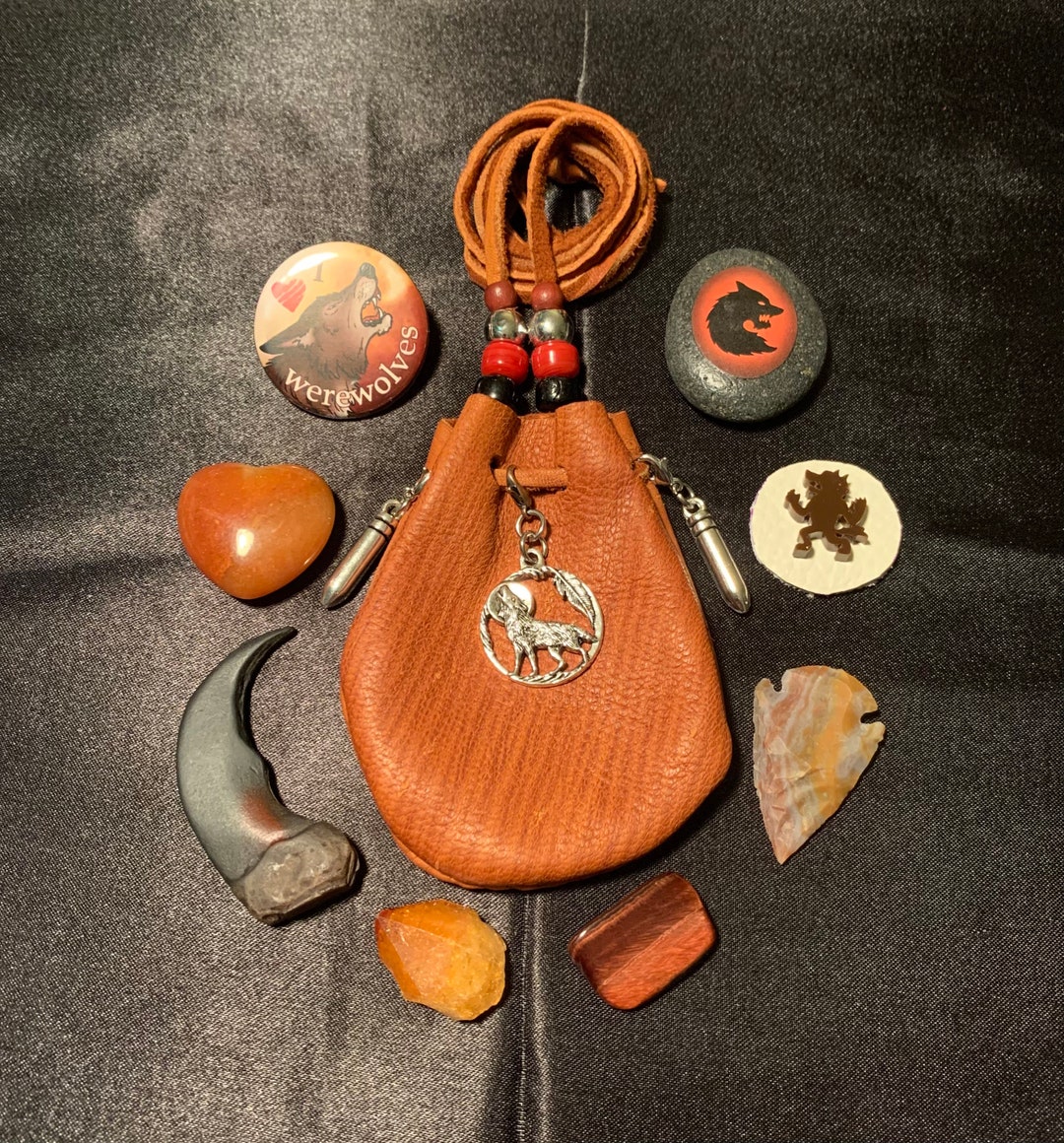 Werewolf Spirit Pouch, Red Werewolf Medicine Bag, Werewolf Totem, Lycan ...