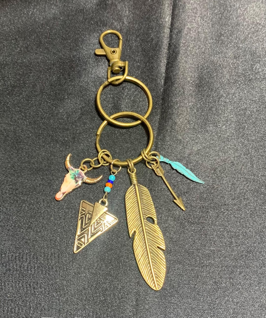 Southwestern Keyring, Western Keychain, Tribal Key Ring, Native ...