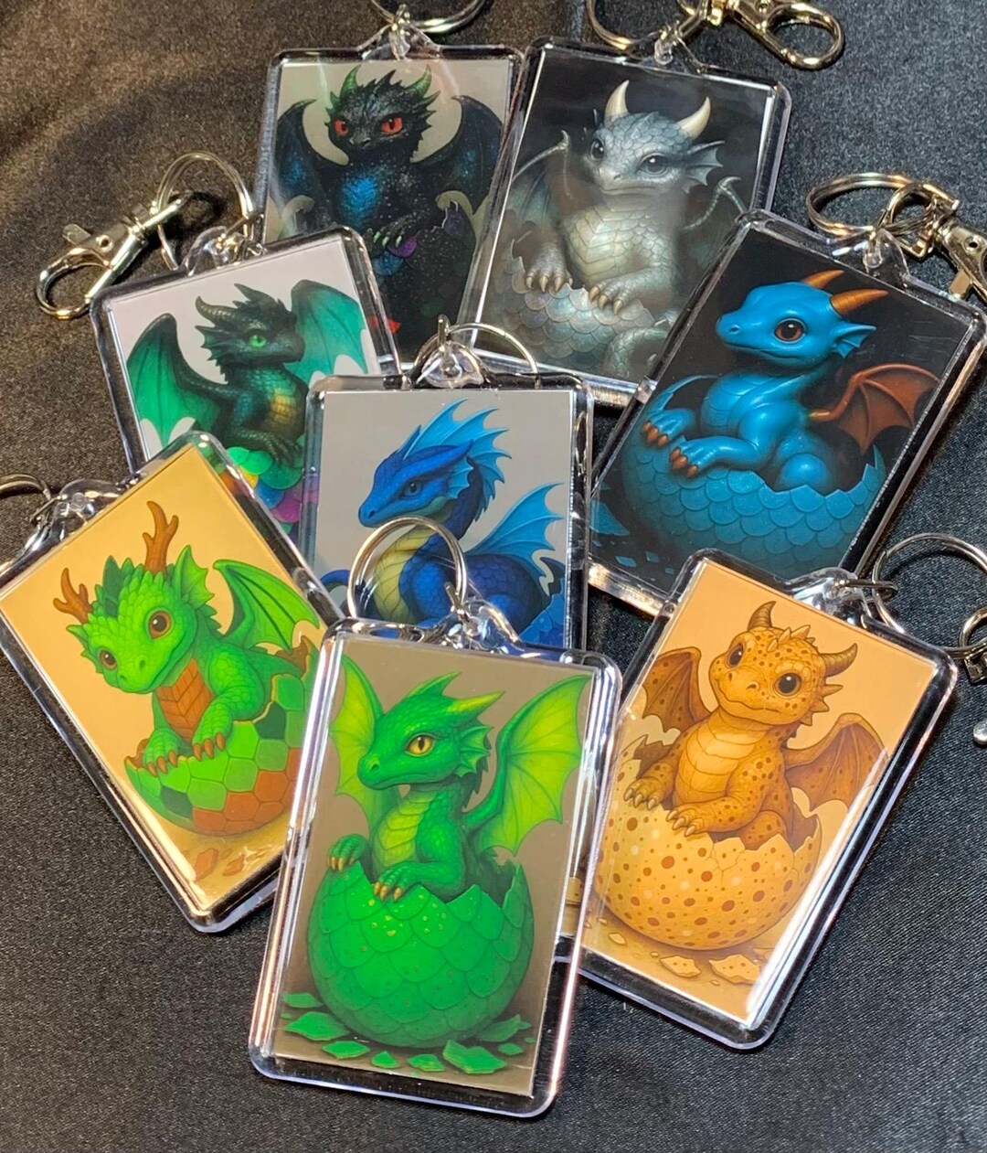 Dragon Hatchling Photo Keyring, Dragon Egg Accessory, Acrylic Frame ...
