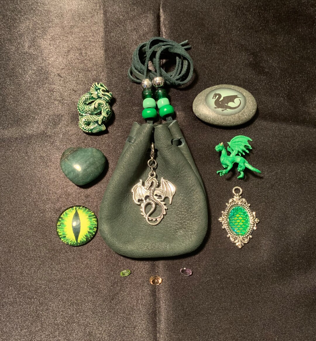 Dragon Spirit Pouch, Green Dragon Medicine Bag, Dragon Spirit Animal ...