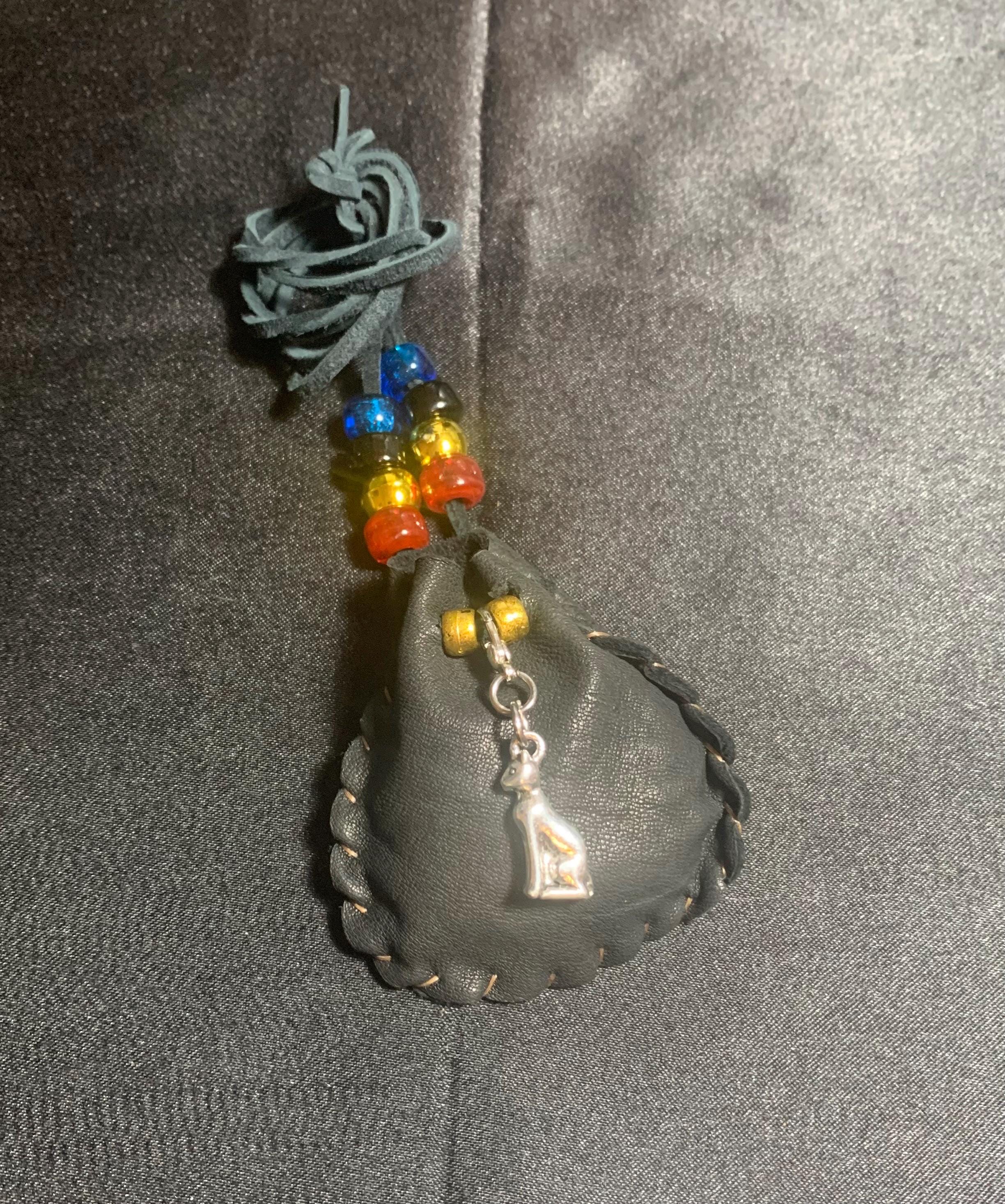 Small Bastet Spirit Pouch, Bastet Medicine Bag, Bastet Totem Stone ...