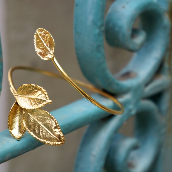 Leaf Arm Cuff - Etsy