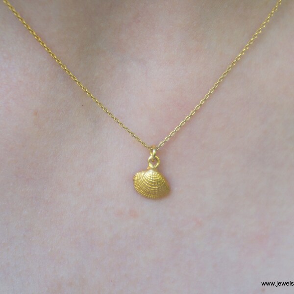 Gold Shell Necklace - Etsy