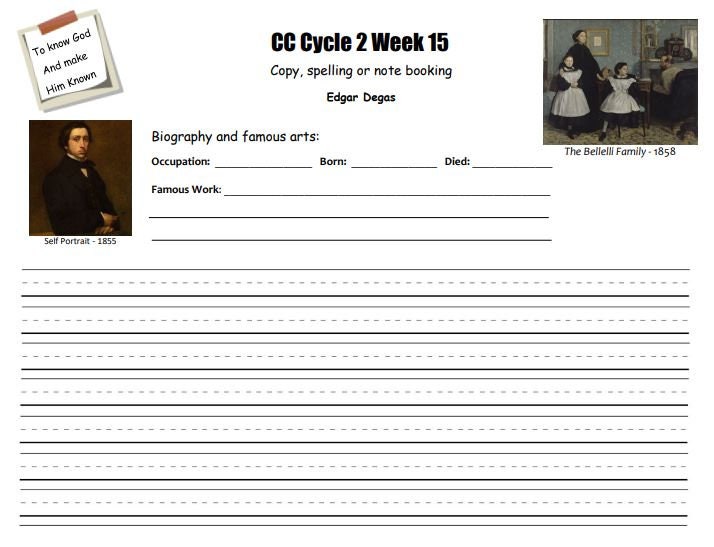 CC Weekly - Hands-on Fine Arts - Cycle 2 - Etsy