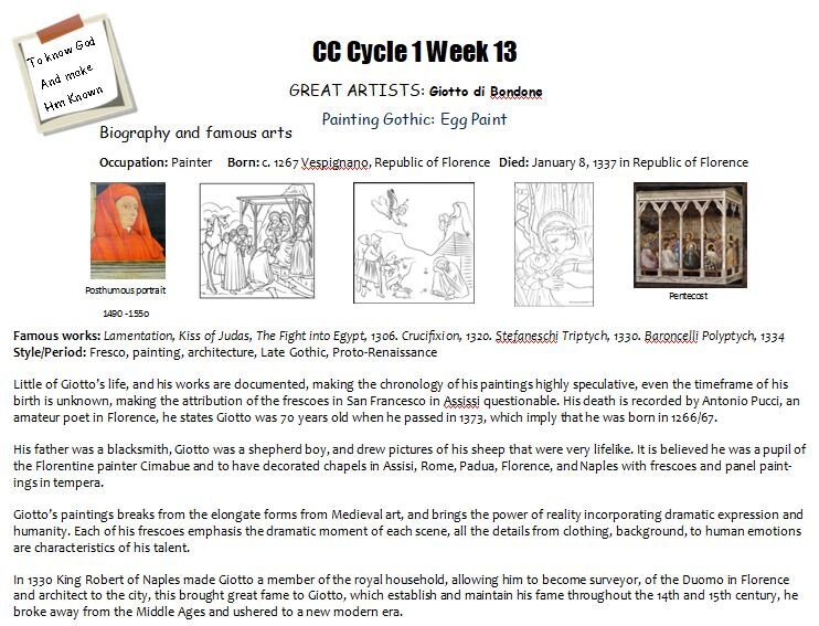 CC Weekly - Hands-on Fine Arts - Cycle 1 - Etsy