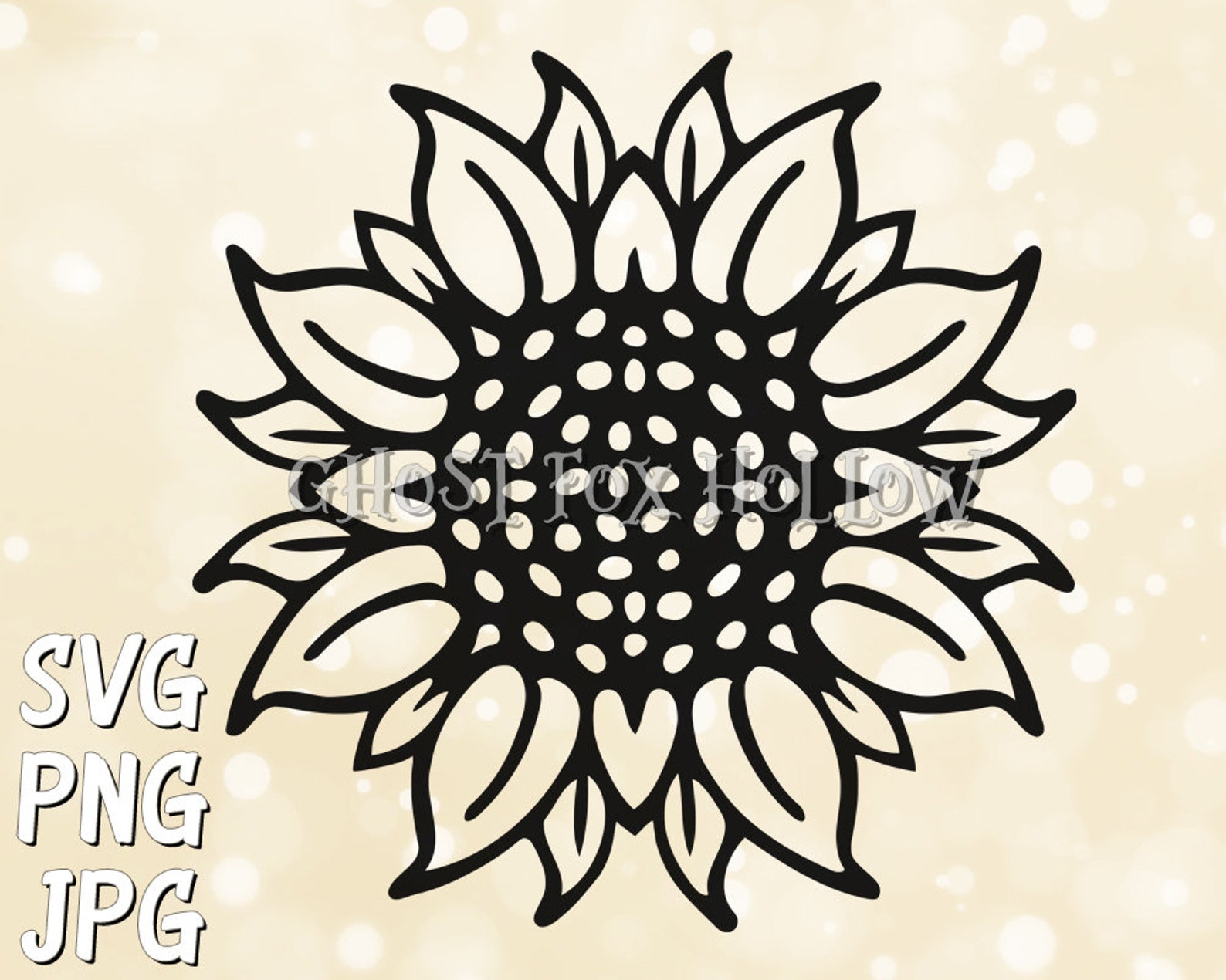 Sunflower Floral Svg Clip Art | Summer Garden Printable Stencil Cut ...