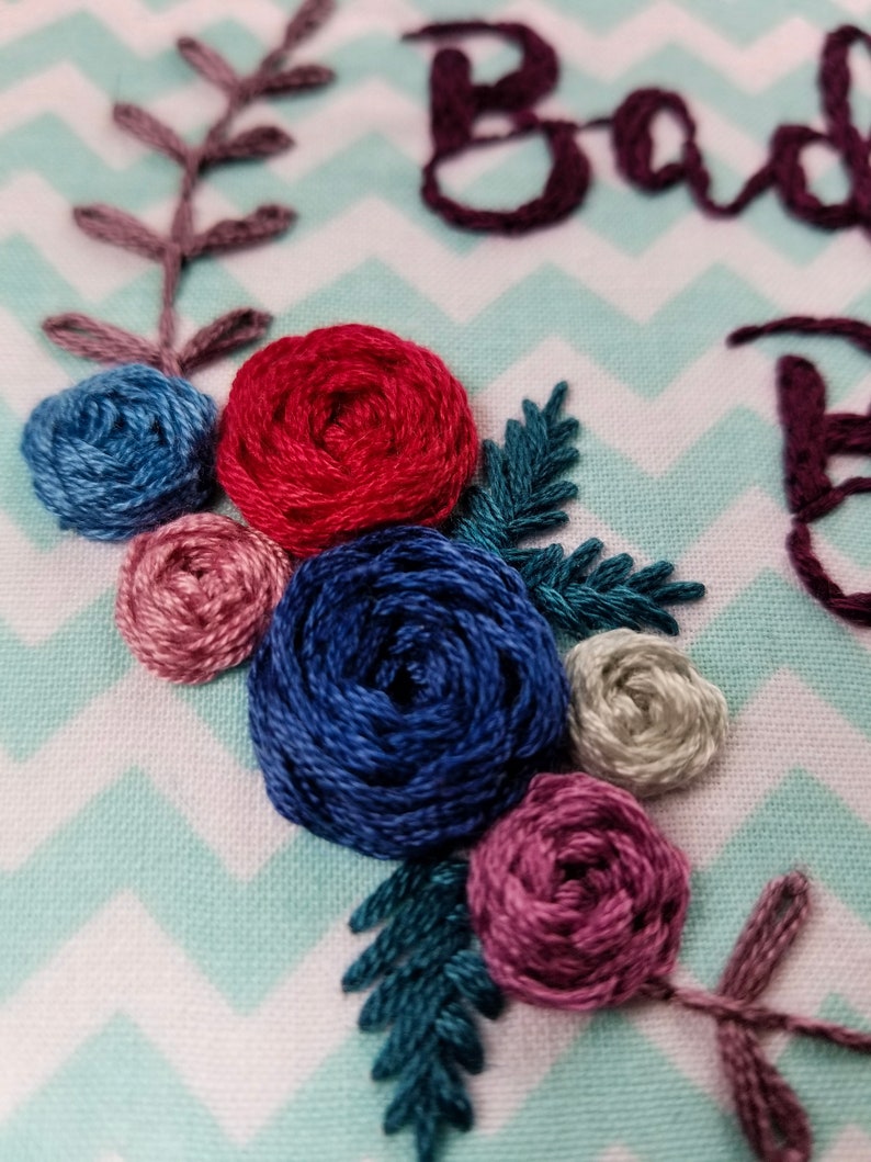 Badass Bitch Embroidery PDF Pattern, Beginner, Easy, Learn Embroidery ...