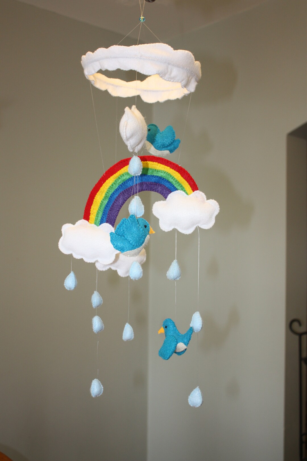 PATTERN Rainbow and Blue Bird Mobile - Etsy