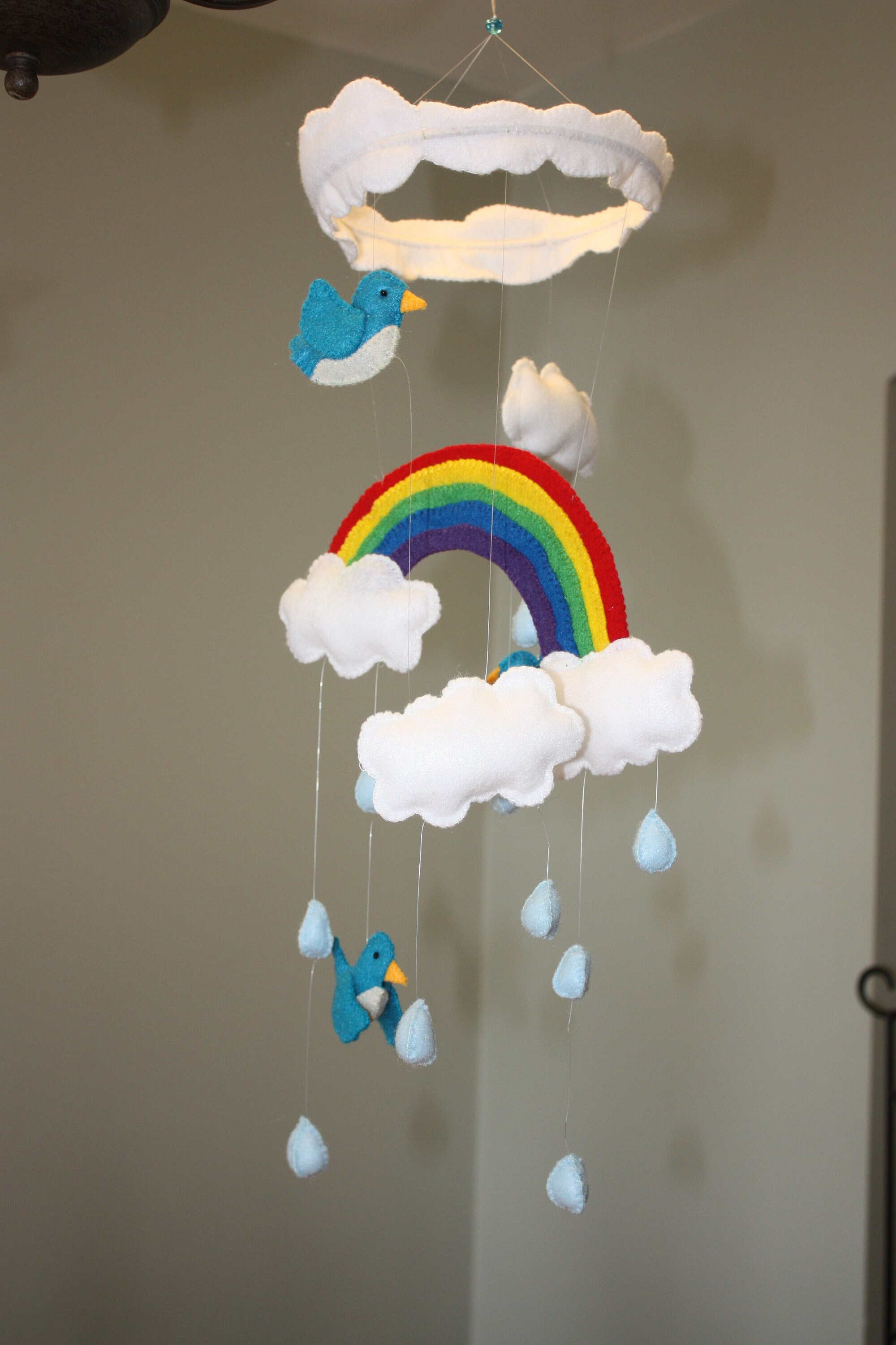 PATTERN Rainbow and Blue Bird Mobile - Etsy