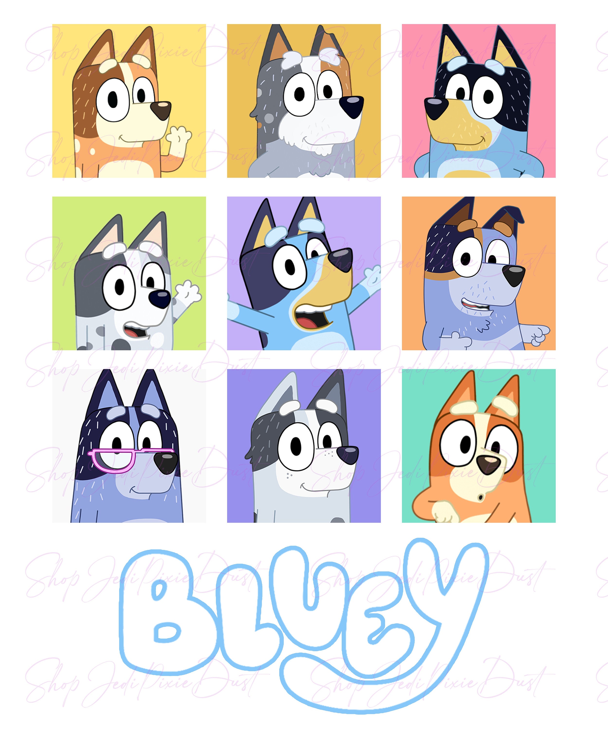 BLUEY: Grid - Etsy