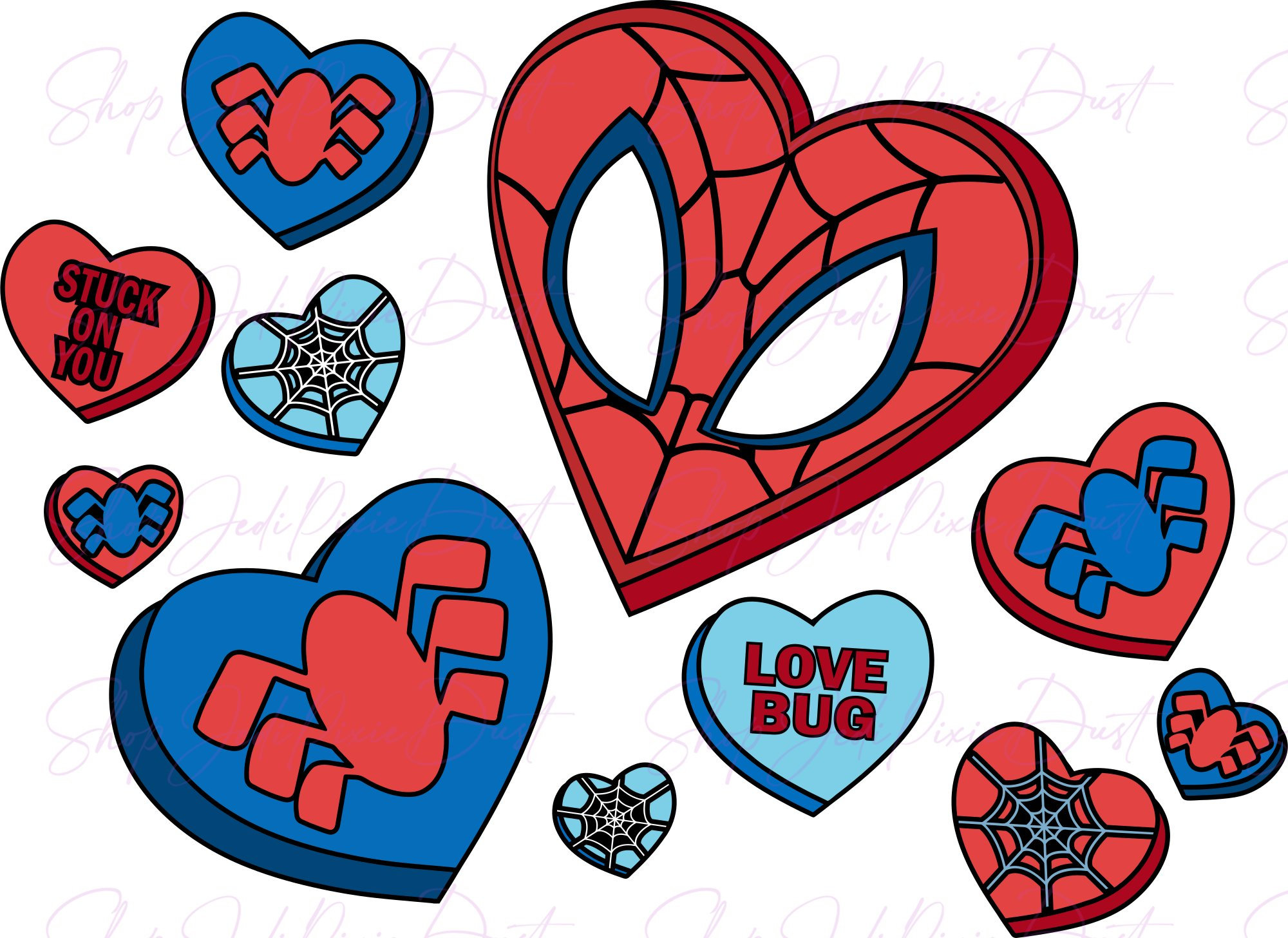 Valentines Day: Spiderman Hearts - Etsy