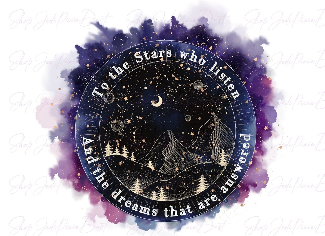PNG ACOTAR: Stars Who Listen in Purple PNG - Etsy
