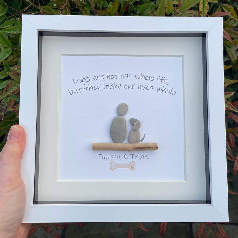 Dog and Owner Pebble - Etsy UK