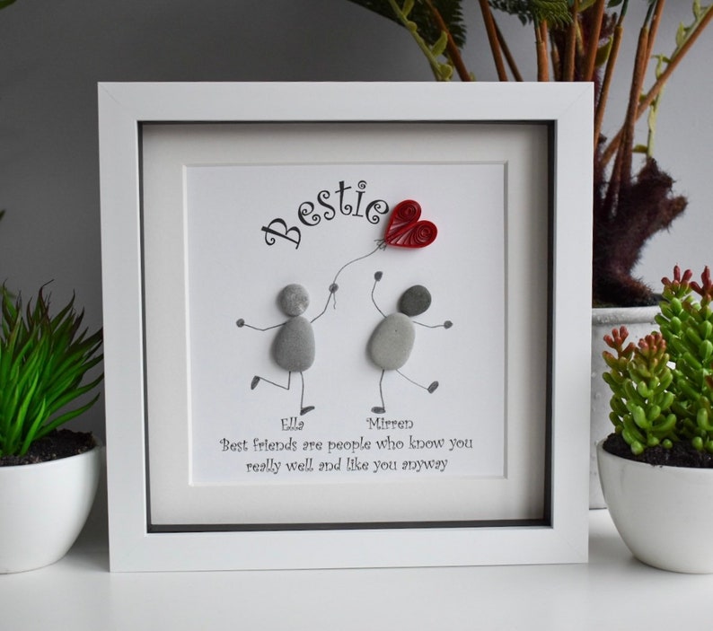 Best Friends Pebble Picture, Bestie, Friendship, Gift for Friend, Best ...