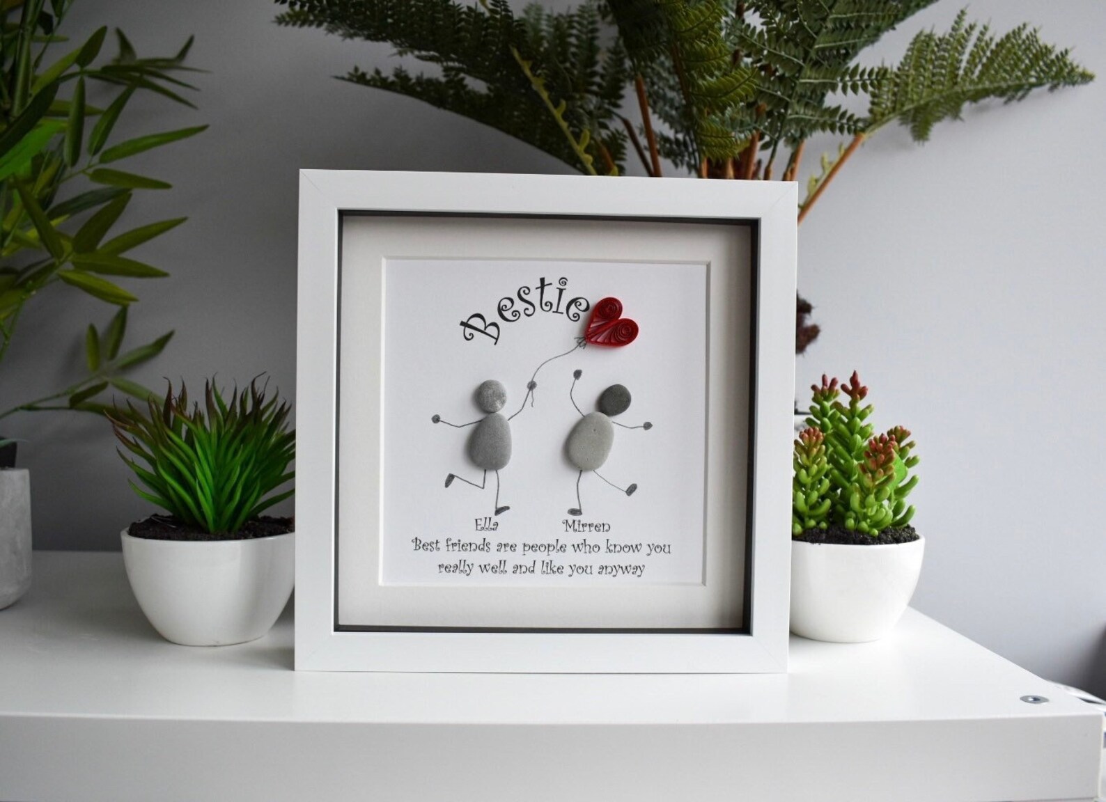 Best Friends Pebble Picture, Bestie, Friendship, Gift for Friend, Best ...