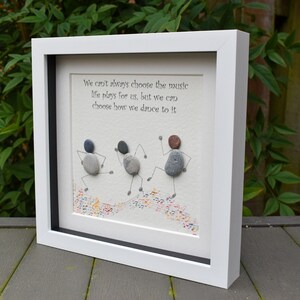 Dancing Friends Pebble Art, Fun Gift for Friend, Music Pebble Picture ...