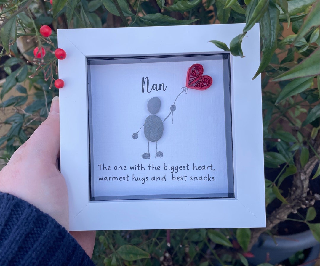 Gift for Nan, Pebble Picture for Nan, Grandma, Nanny, Nannie, Gran ...