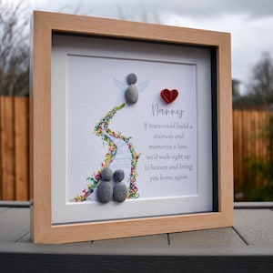 Personalised Angel Pebble Art - Bereavement Remembrance Gift ...
