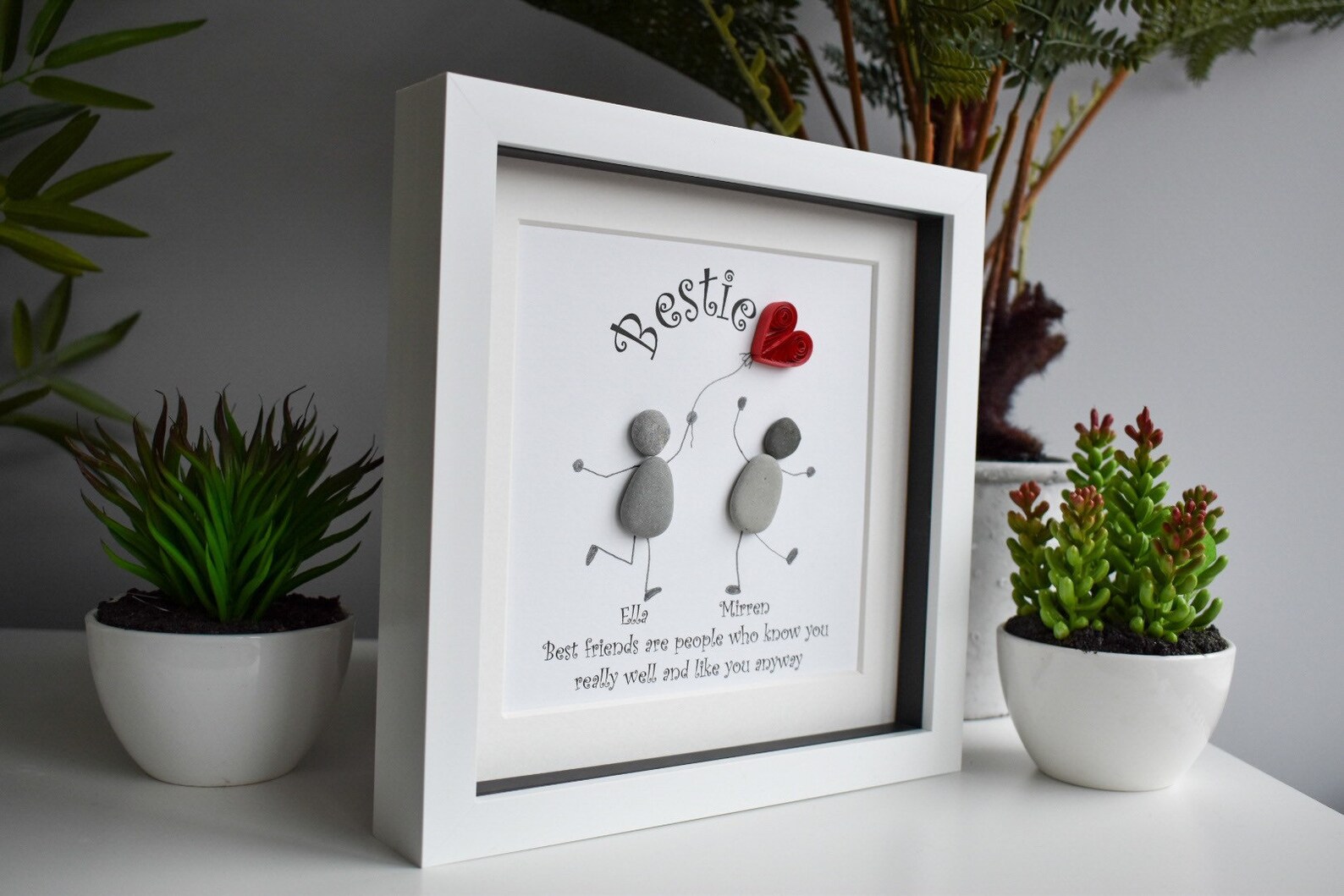 Best Friends Pebble Picture, Bestie, Friendship, Gift for Friend, Best ...