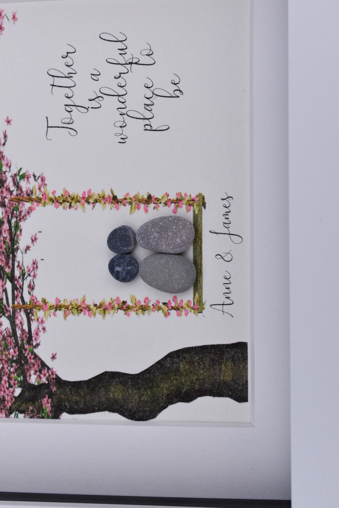 Couple on a Swing Pebble Picture, Anniversary Gift, Gift for Boyfriend ...