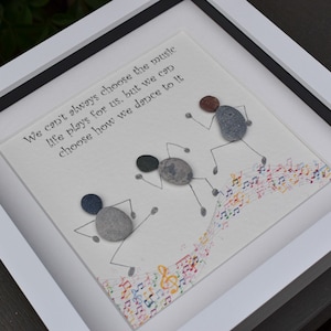 Dancing Friends Pebble Art, Fun Gift for Friend, Music Pebble Picture ...